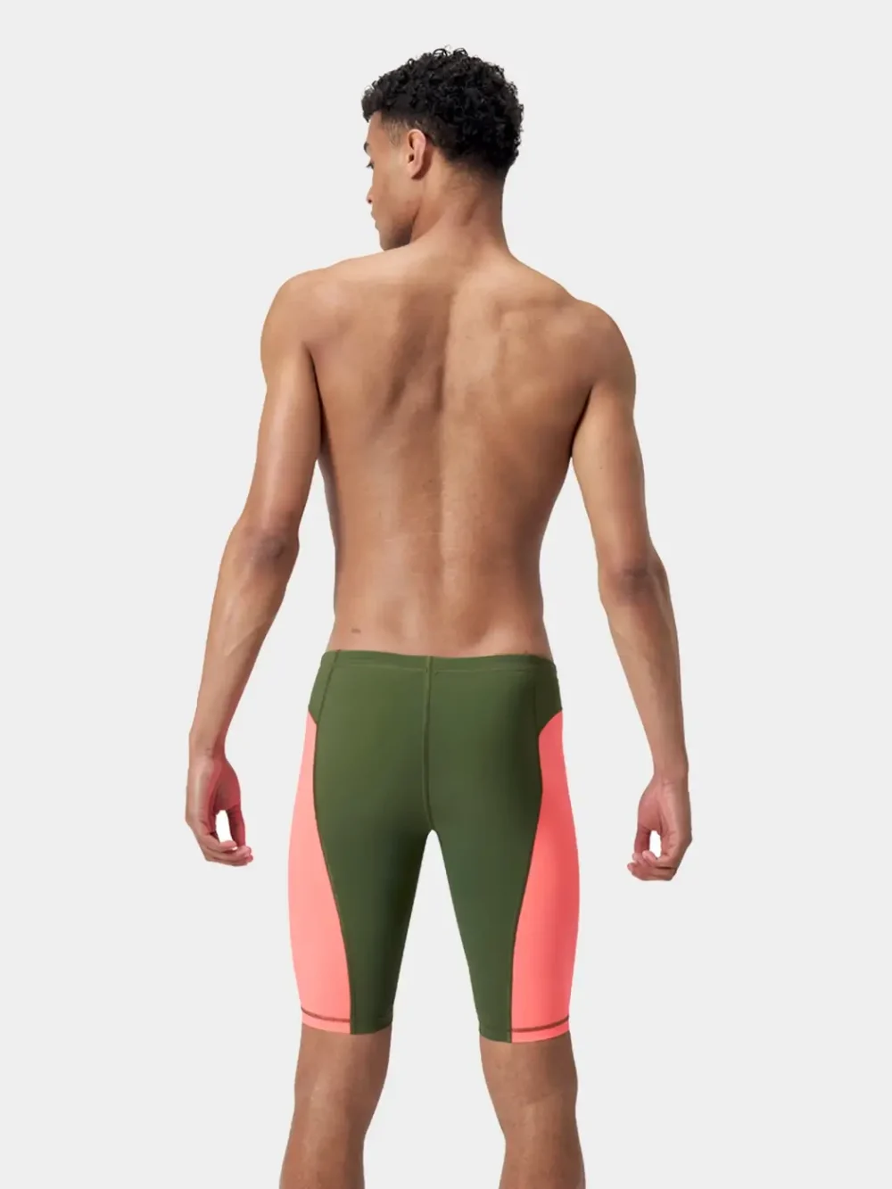 Speedo Men's Solid Pink/Green Vanquisher Jammer FINAL SALE - Ly Sports